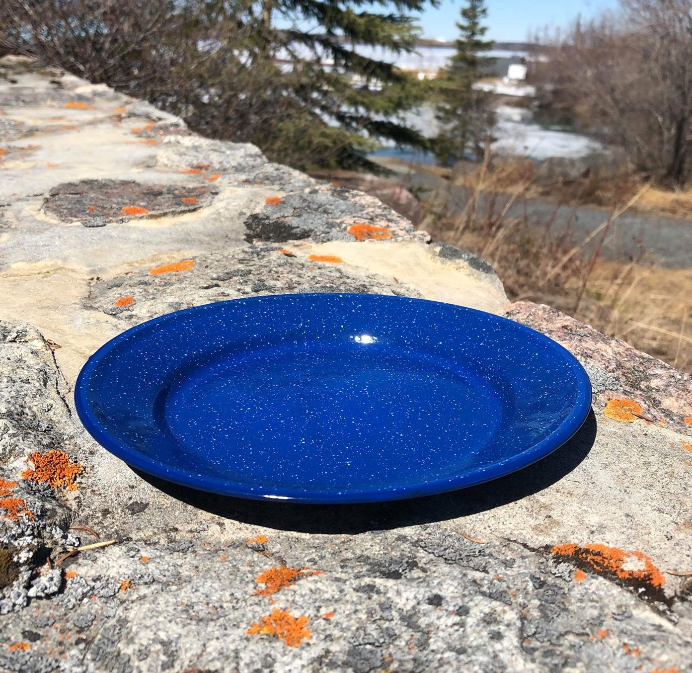 World Famous Enamel Dinner Plate - Weaver & Devore Trading Ltd